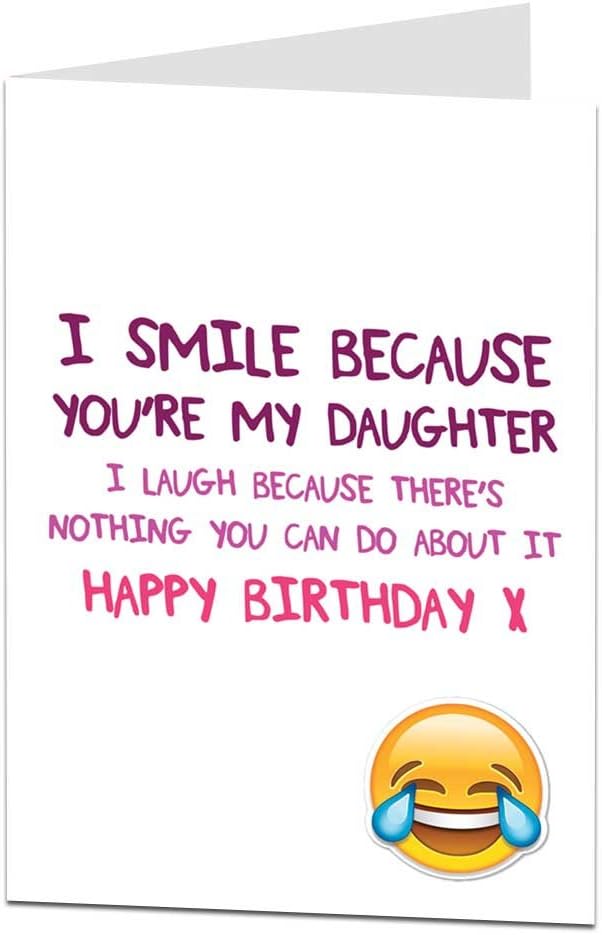 Amazon Funny Daughter Birthday Cards Perfect For 18th 21st 30th 