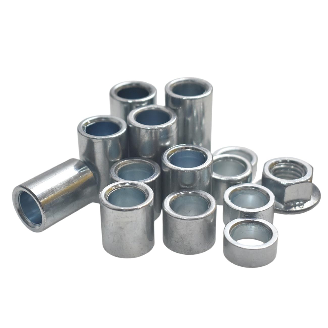 13pcs 0.47" M12 Industrial Steel Spacer Sleeve Bushings fit for ...