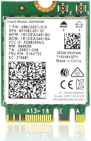 Amazon | Intel Dual Band Wireless-AC 8265 8265NGW 無線LAN m.2 wifiカード | Side3 | ネットワークカード 通販