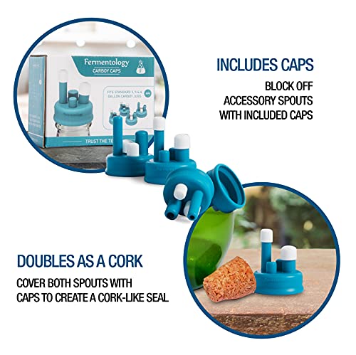 Snapklik.com : Fermentology Carboy Caps 4 Pk Silicone Caps For ...