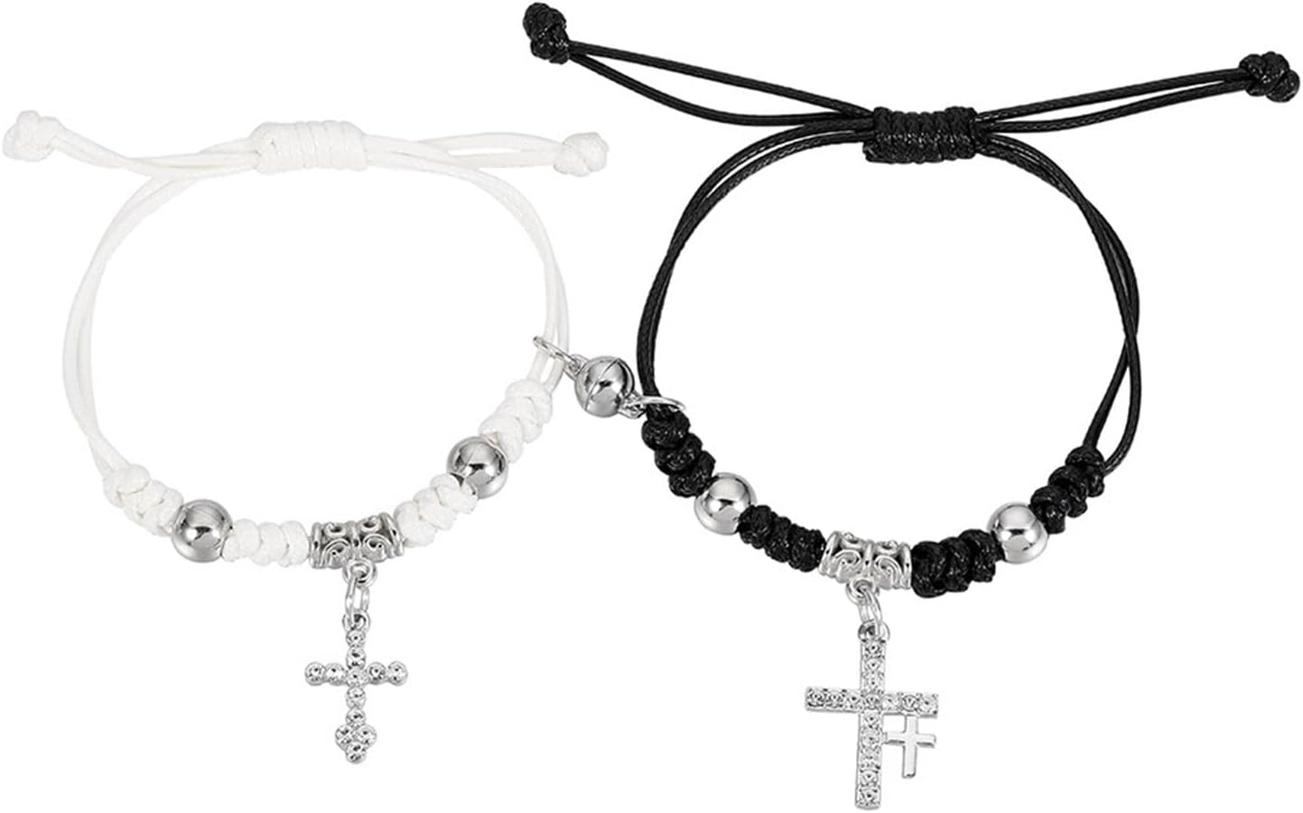 Amazon.com: Comelodiant Ying Yang Bracelets for 2 Best Friends Long ...