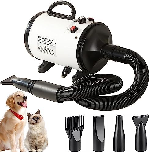 AHWOiHS Dog Hair Dryer Dog Grooming Dryer 2800W Dog Blaster Dryer Pet ...