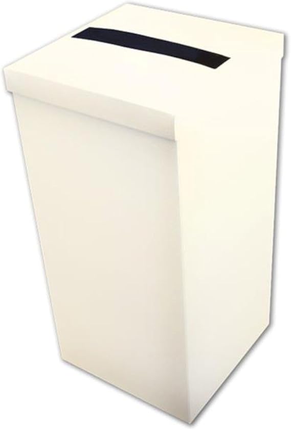 WHITE WEDDING PARTY CARD RECEIVING POST BOX - WITH WHITE LID : Amazon ...
