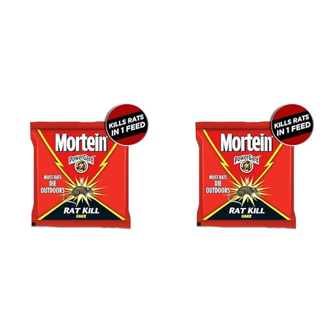 Mortein PowerGard Rat Kill Cake - 100g| Kills Rats Outdoors in One Feed ...