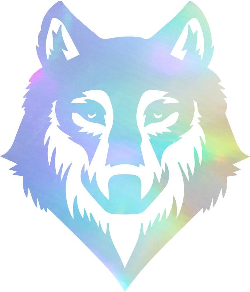 Amazon.com: Wolf Clear Vinyl Decal Sticker Portrait for Window, Sign ...