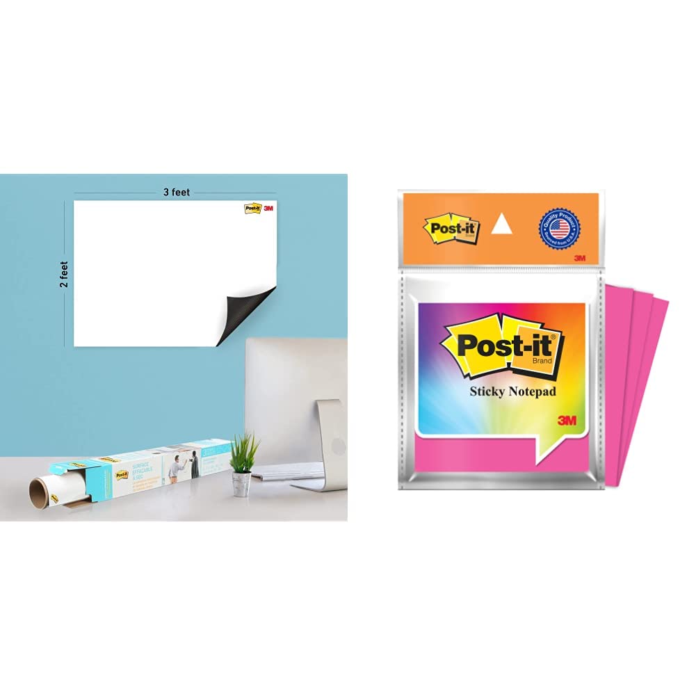 Post-it Dry Erase Writing Surface | Whiteboard Sticker & 3M Post-it ...