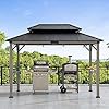 Amazon.com : Sunjoy Wooden Grill Gazebo, 8 x 12 ft. Steel Hardtop ...
