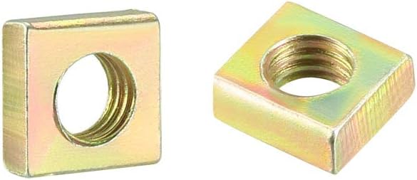 Amazon.com: uxcell Square Nuts, M5x8mmx3mm Yellow Zinc Plated Metric ...
