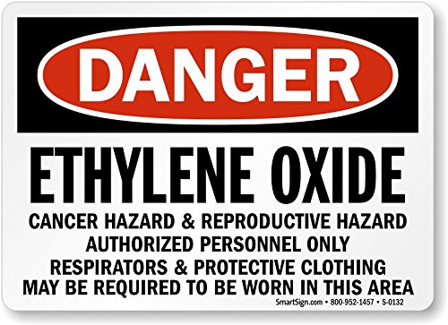 Ethylene Oxide Cancer Hazard & Reproductive Hazard Authorized, Adhesive ...
