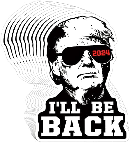 Amazon.com - YINENA 100 Pcs I'll Be Back Stickers Funny Trump Sticker ...