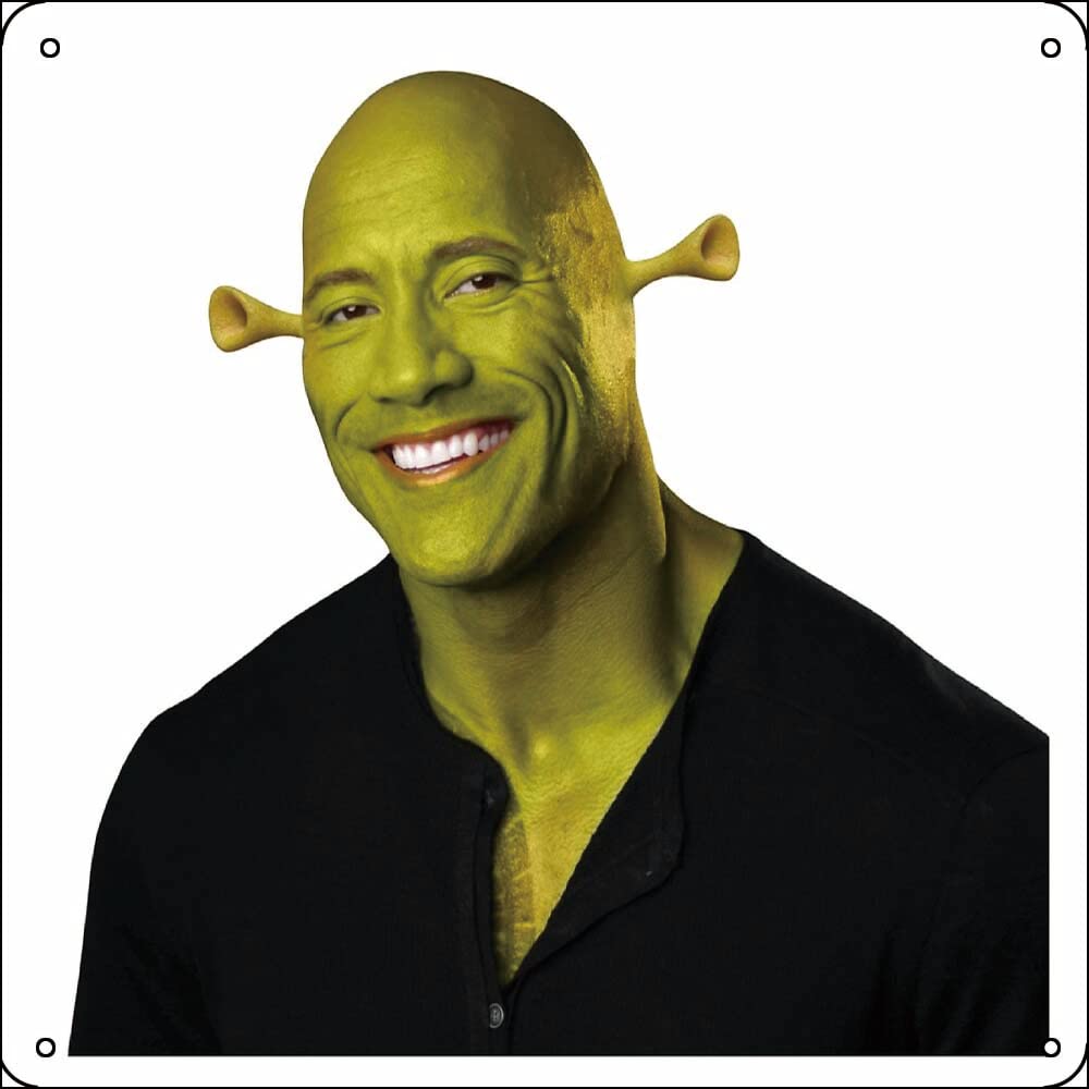 Amazon.com : Jitipozy Shrek - Dwayne "The Rock" Johnson - Work of Art ...
