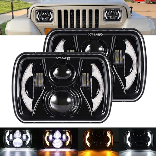Amazon.com: YUGUANG 5x7 7x6 LED Headlights, H6054 LED Headlights Hi/Low ...