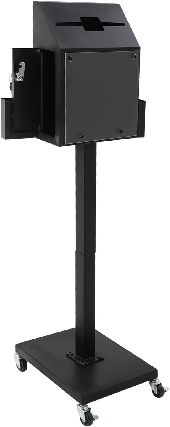 Amazon.com: Floor Standing Suggestion Box with Wheels, Black Ballot Box ...