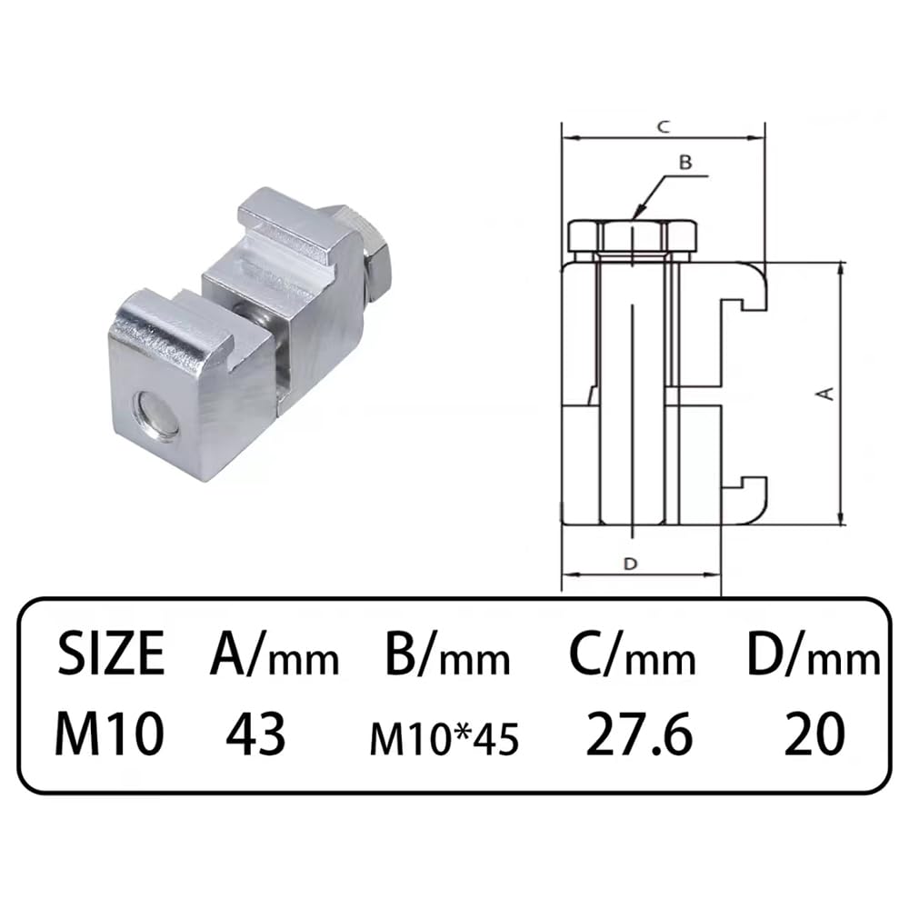 Snapklik.com : M10 ISO Flanges Double Wall Clamp Double Claw Clamps ...