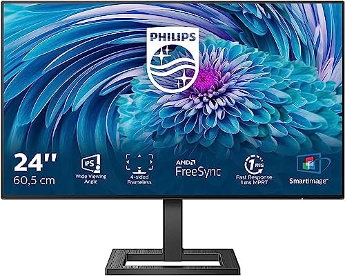 PHILIPS 242E2FA/94 24 Inch FHD Monitor with Built in Speakers, IPS ...