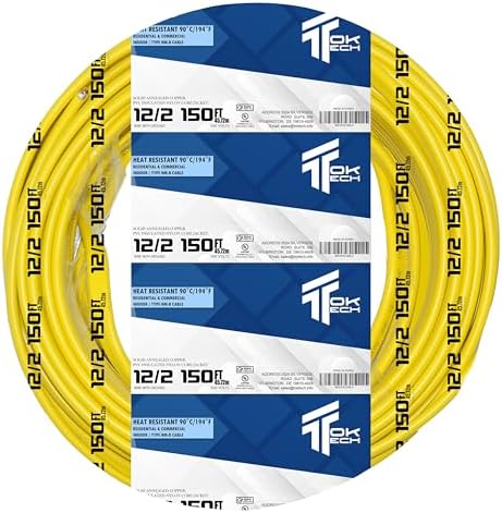 Unbranded* 250-Ft Roll 12-2 AWG NM-B Gauge Indoor Electrical Copper ...