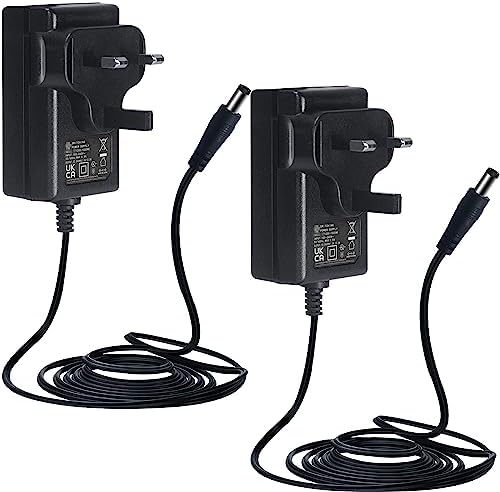 2 Pack 12V 1A/1000mA Power Supply Adapter, AC 100-240V 50/60Hz to DC ...