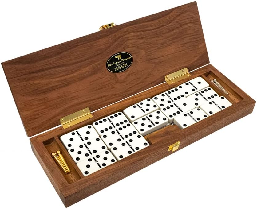 Amazon.com: Alex Cramer Le Club Luxury Domino Set with Handcrafted ...