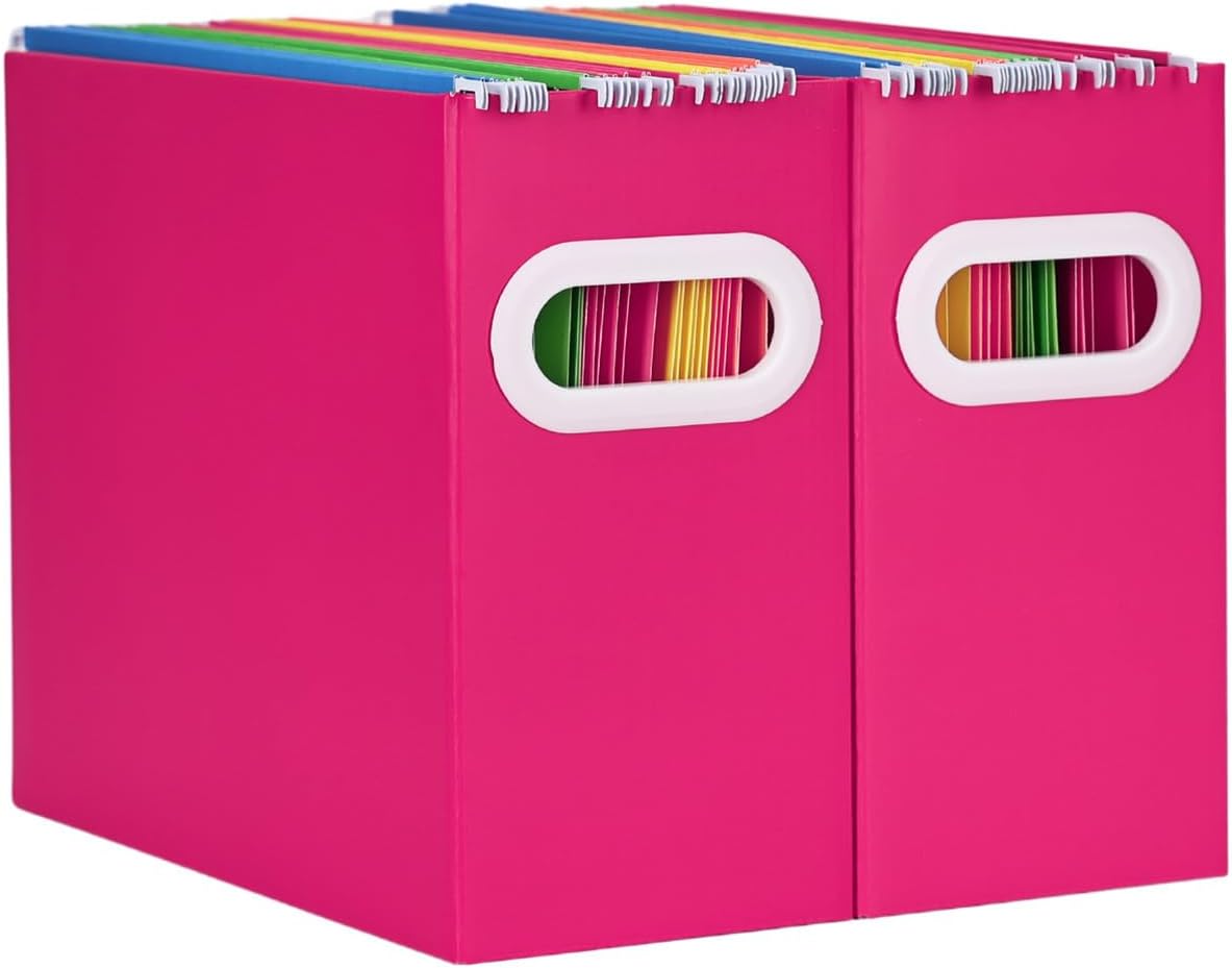 Amazon.com: EOOUT 1 Pack File Organizer Box with Lid Hanging File ...