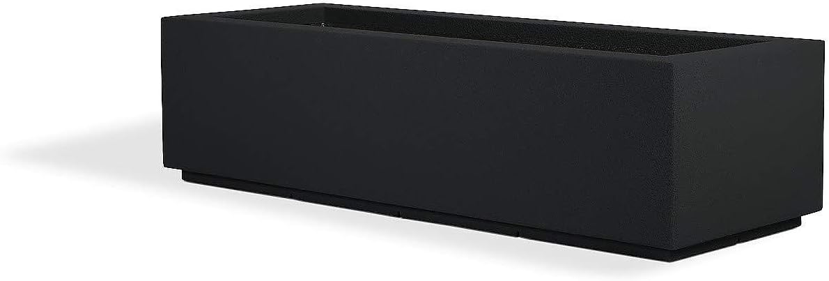 Amazon.com : Greeneria Black Matte Rectangular Planter Box for Outdoor ...
