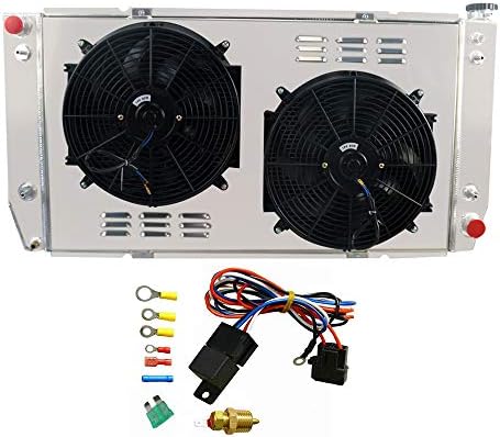 Amazon.com: ALLOYWORKS 4 Row Core Aluninum Radiator+Shroud+Fan+Relay For 1961 1962 1963 1964 ...