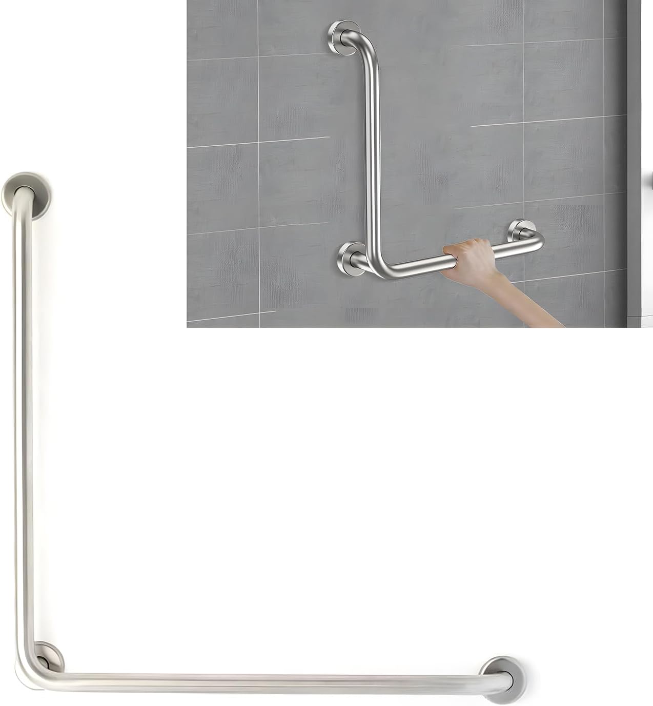 ASDJAKZP Bathroom Safety Grab Bar - 30 Inch*30 Inch Stainless Steel ...