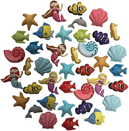 Under The Sea Novelty Buttons – 50-Piece Assortment for Sewing ...