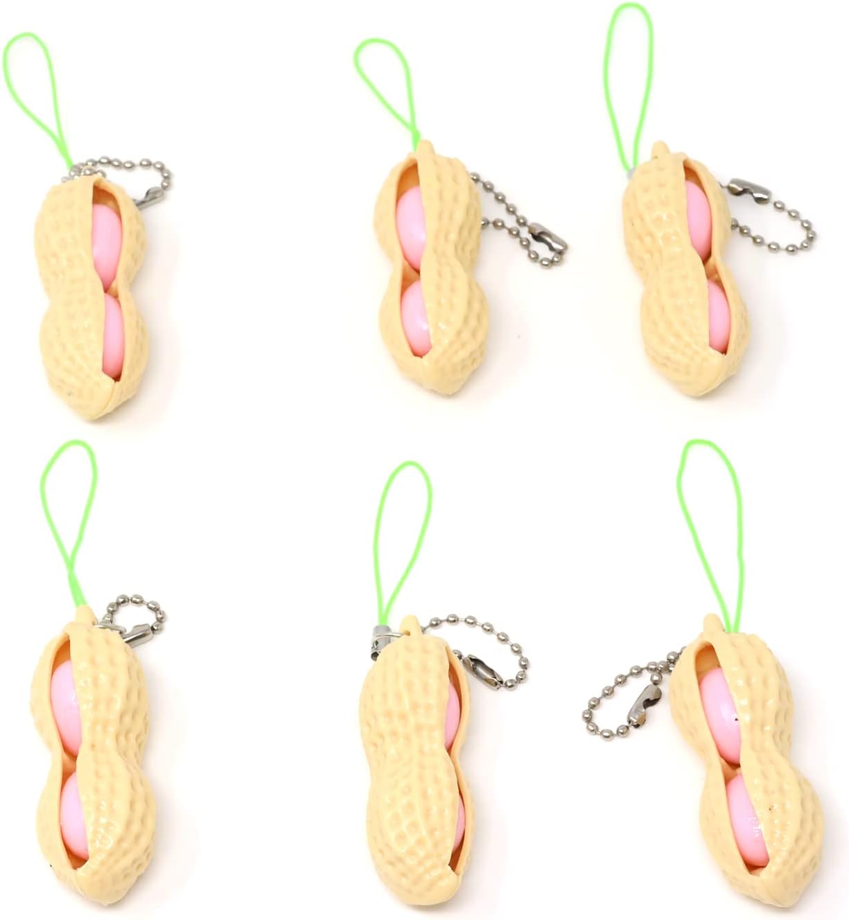 Amazon.com: Honbay 6PCS Cute Peanut Decompression Toy Squeeze Peanut ...