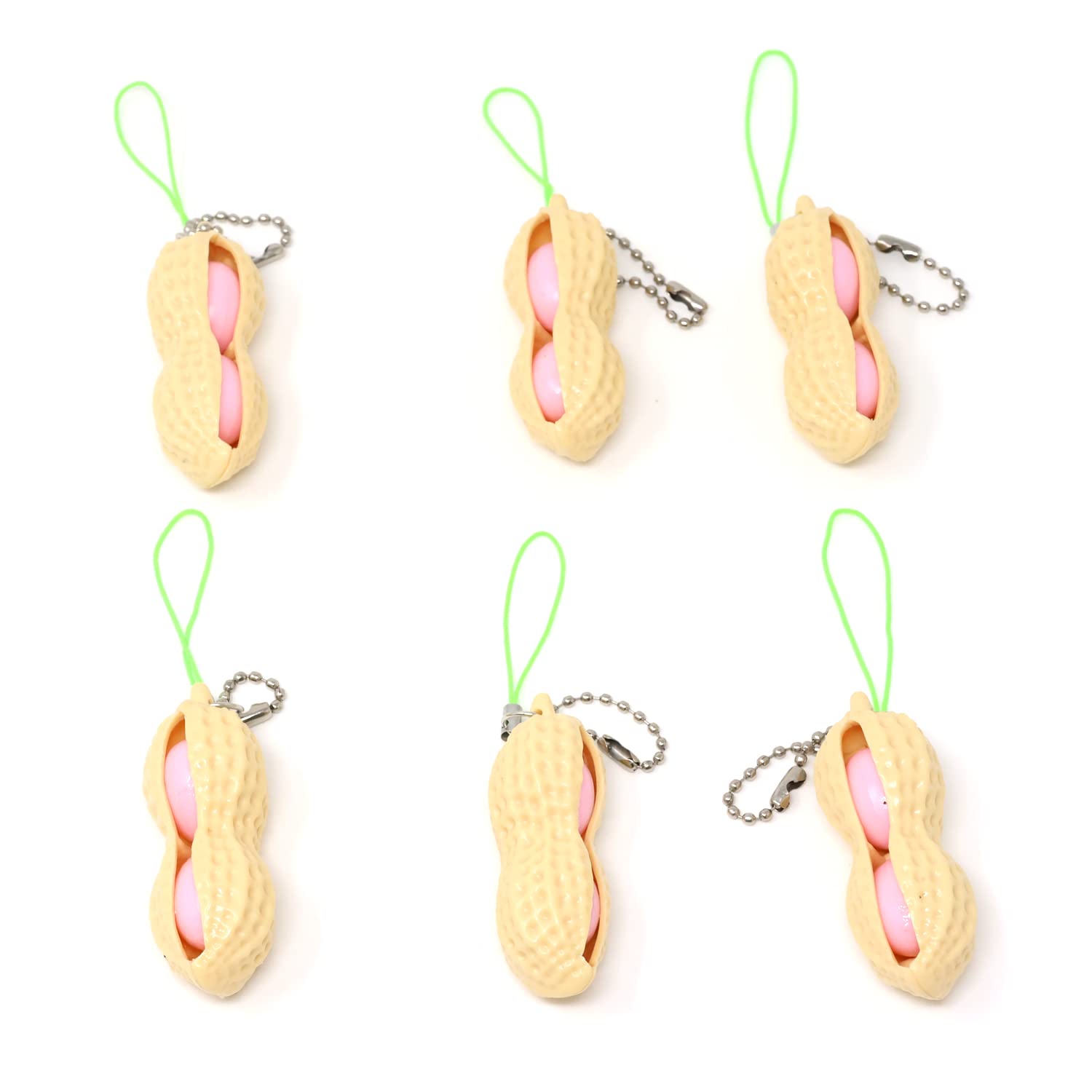 Amazon.com: Honbay 6PCS Cute Peanut Decompression Toy Squeeze Peanut ...
