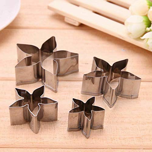 Buy 1X(7pcs/Set Stainless Steel Rose Flower Petal Calyx Cake Cutter ...