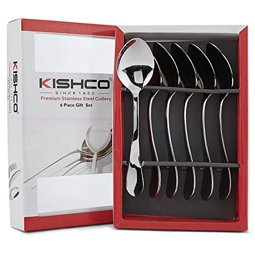 Buy Kishco Stainless Steel Pristine Table Spoon - Pack of 6 Online at ...
