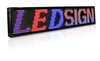 LED Signs 102" X 19" Tri-color Bright Digital Programmable Scrolling ...