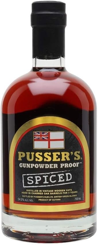 Pussers Rum, Gunpowder Proof Spiced Rum, 70cl, 54.5% ABV, Original ...
