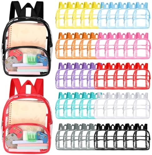 Amazon.com | Amylove Clear Backpack Bulk Large Heavy Duty Transparent ...