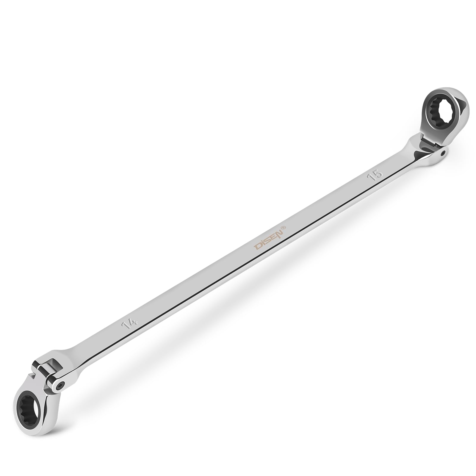Snapklik.com : DISEN 14-15mm Extra Long Flex Head Ratcheting Wrench Set