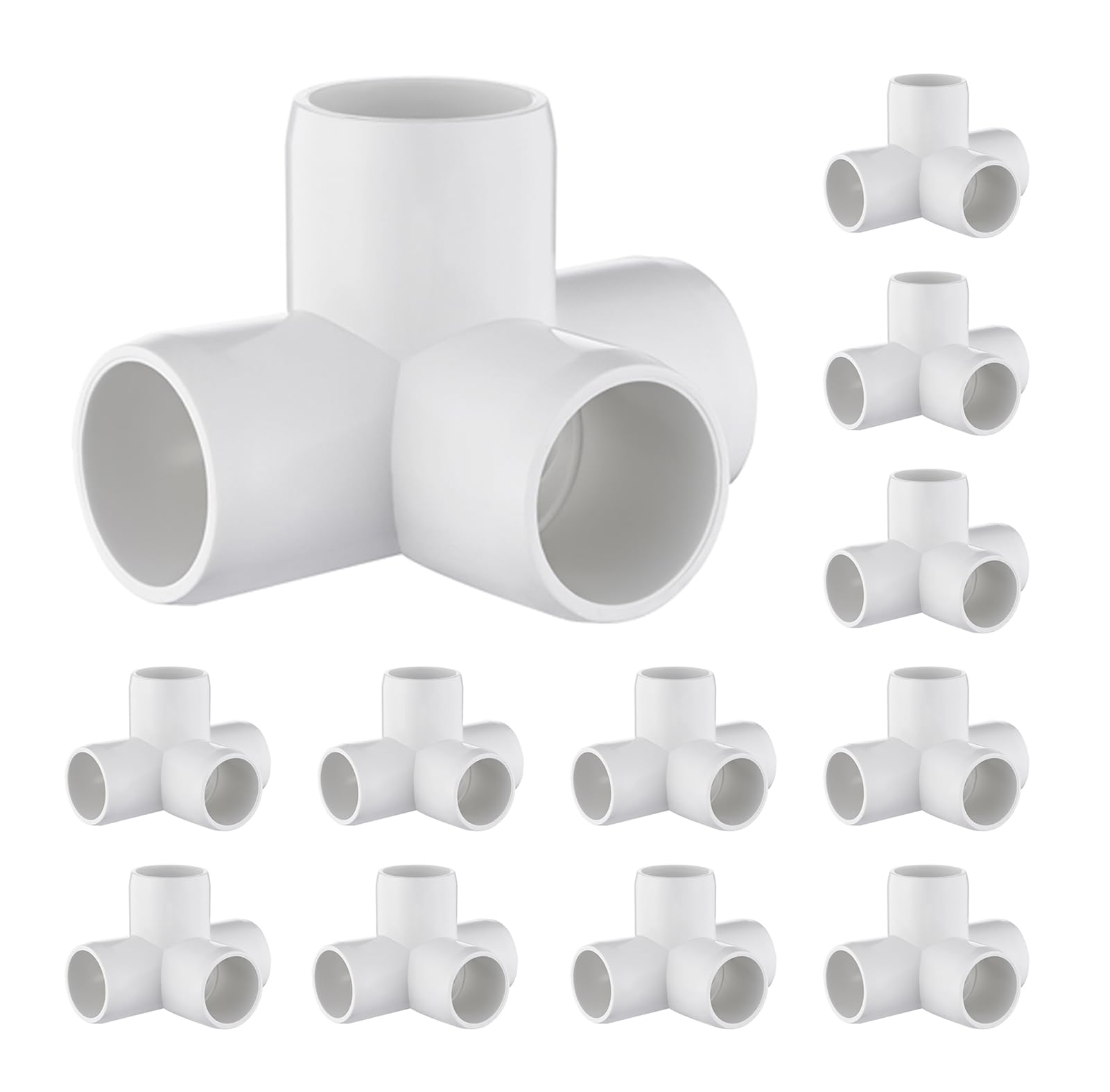 Amazon.com: 4 Way PVC Fittings 3/4 Inch[12 Pack ], Furniture Grade Pipe ...