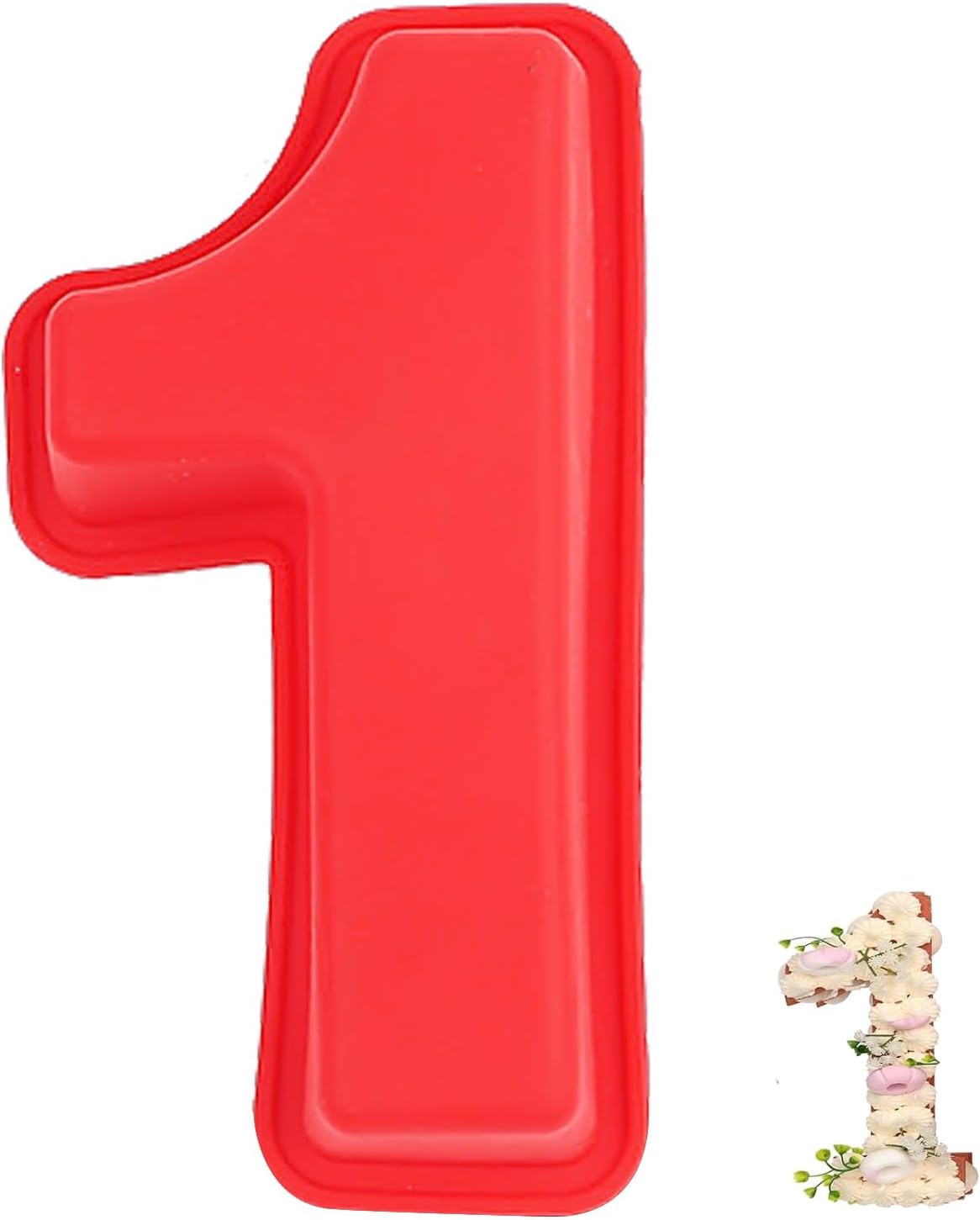 Van Der Linn Extra Large Silicone Number Birthday Cake Baking Tin Mould ...