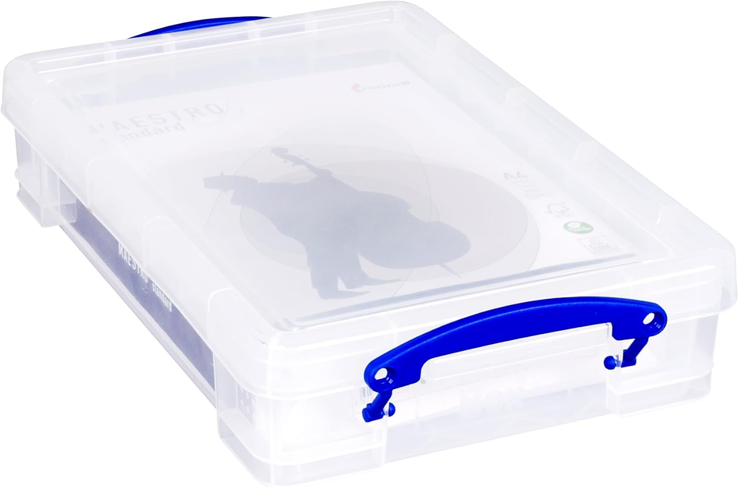 Really Useful Plastic Storage Box 4 Litre Clear with Office Tray ...