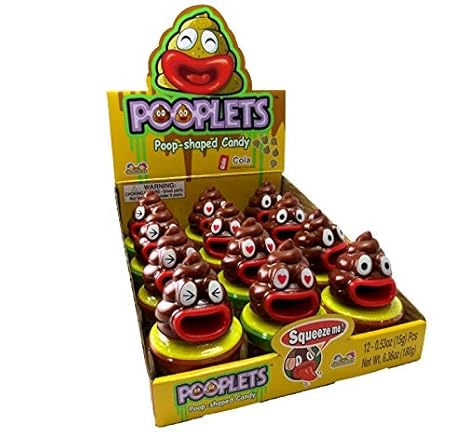 Amazon.com : Kidsmania Pooplets Poop Emoji Shaped Candy Toy - Display ...