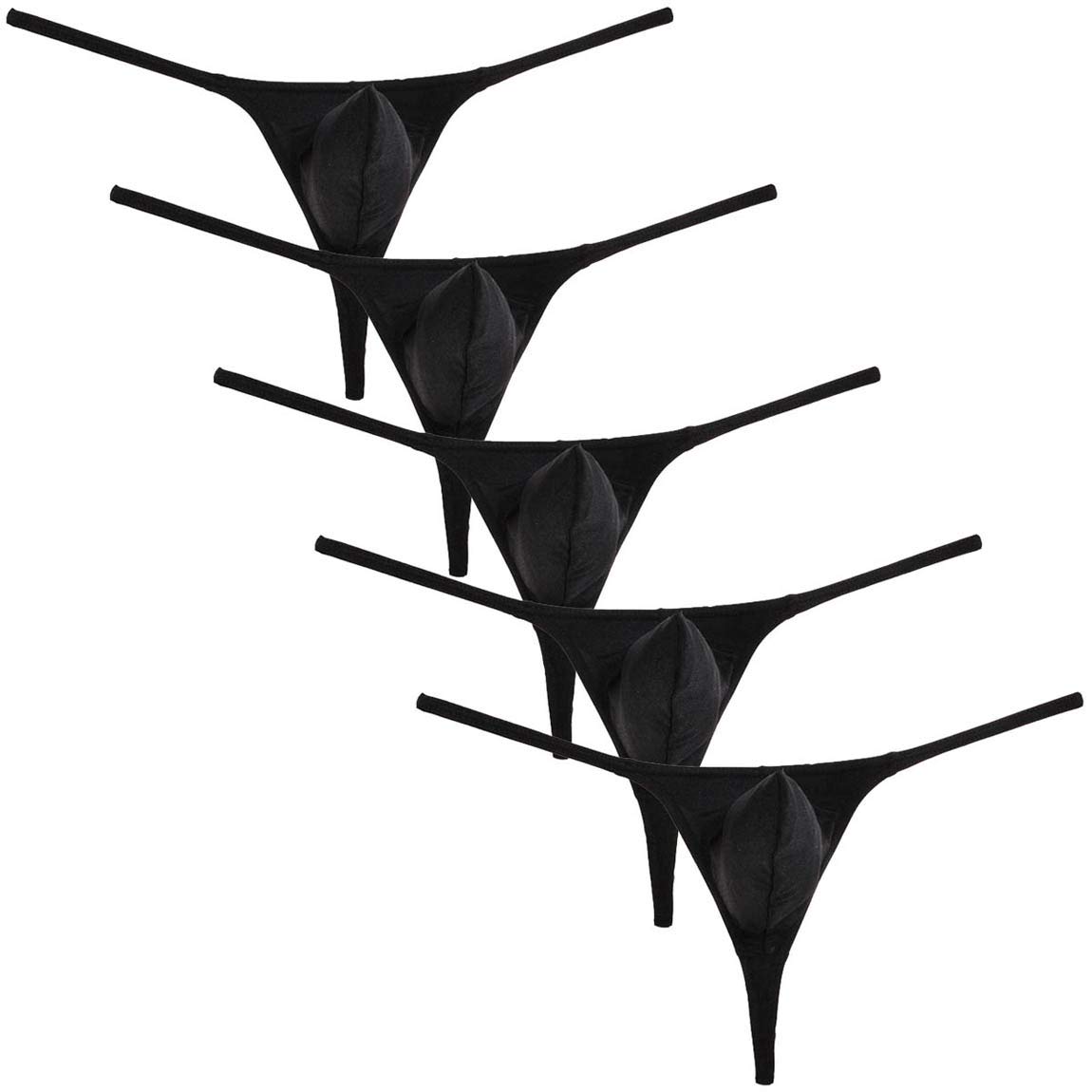 Buy JAXFSTK Pack of Men's Stretch Micro Thong Underwear Contour Pouch T ...