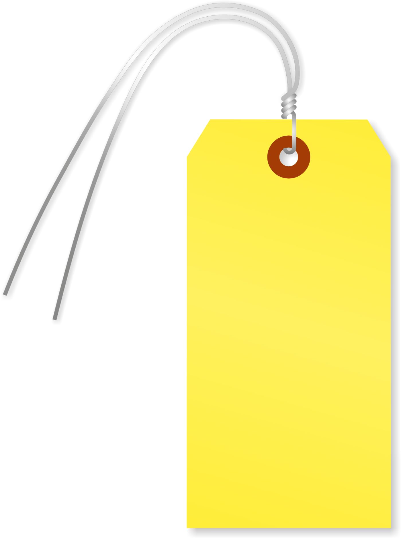 Amazon.com: SmartSign Fluorescent Yellow Blank Tags with Pre-Attached ...