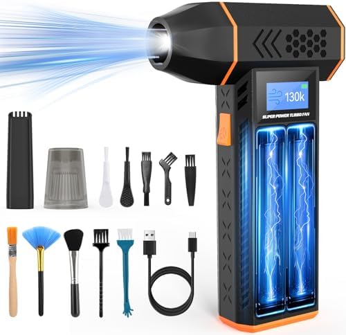 Electric Dust Blower Compressed Air Spray for PC Cleaning Kit, 4-Speed ...