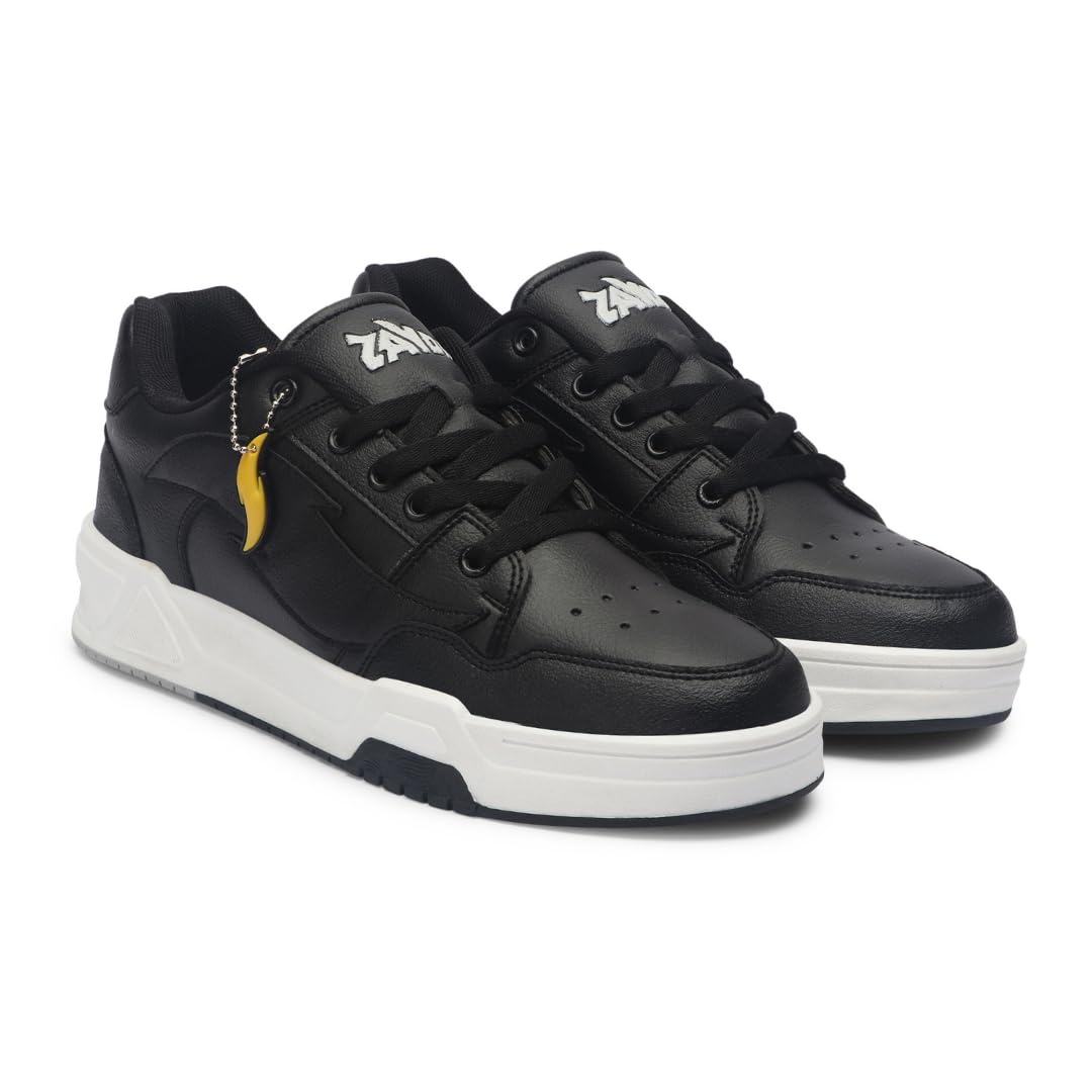 Buy Zaydn Zeus Midnight Black Sneaker for Men (6 UK) | Soft Cushioned ...