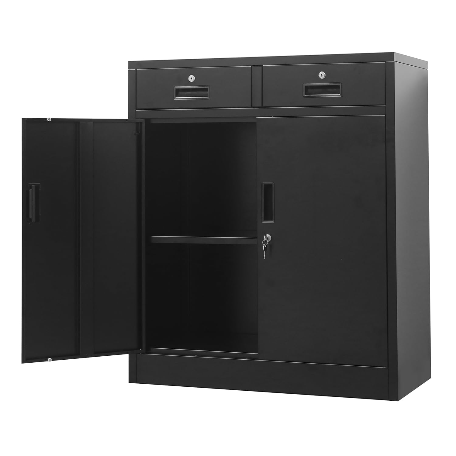 Amazon.com: BESFUR Metal Storage Cabinet with Drawers, Locking Storage ...