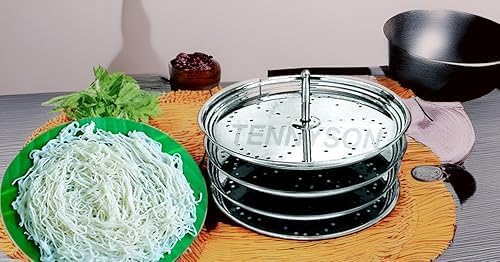 Tennyson Stainless Steel IDIYAPPAM 6 Flat Plates : Amazon.in: Home ...