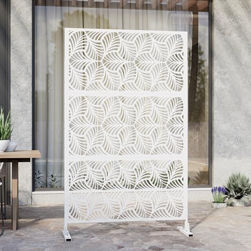 Amazon.com : Elevens Metal Outdoor Privacy Screen, Freestanding Outdoor ...