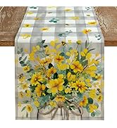 Amazon.com: ARKENY Summer Table Runner 13x72 Inches, Sunflower Bee ...