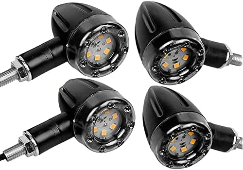 Riloer 4pcs Motorcycle LED Rear Bullet Turn Signal Lights, Super Bright ...