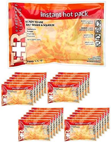 Amazon.com: Ever Ready First Aid Disposable Instant Hot Pack 6" x 9 ...