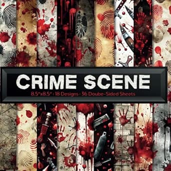 Crime Scene Scrapbook Paper Craft Pad: 18 Murder Scene Designs, 36 ...